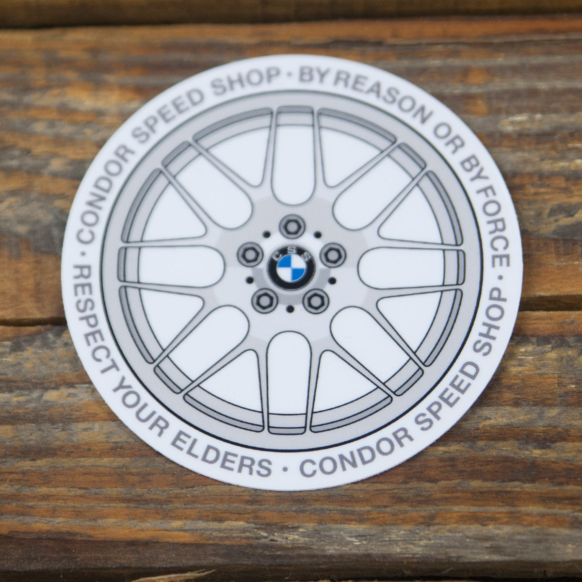 BMW Style 163 Wheels | 3" Slap sticker | Respect Your Elders — Condor ...