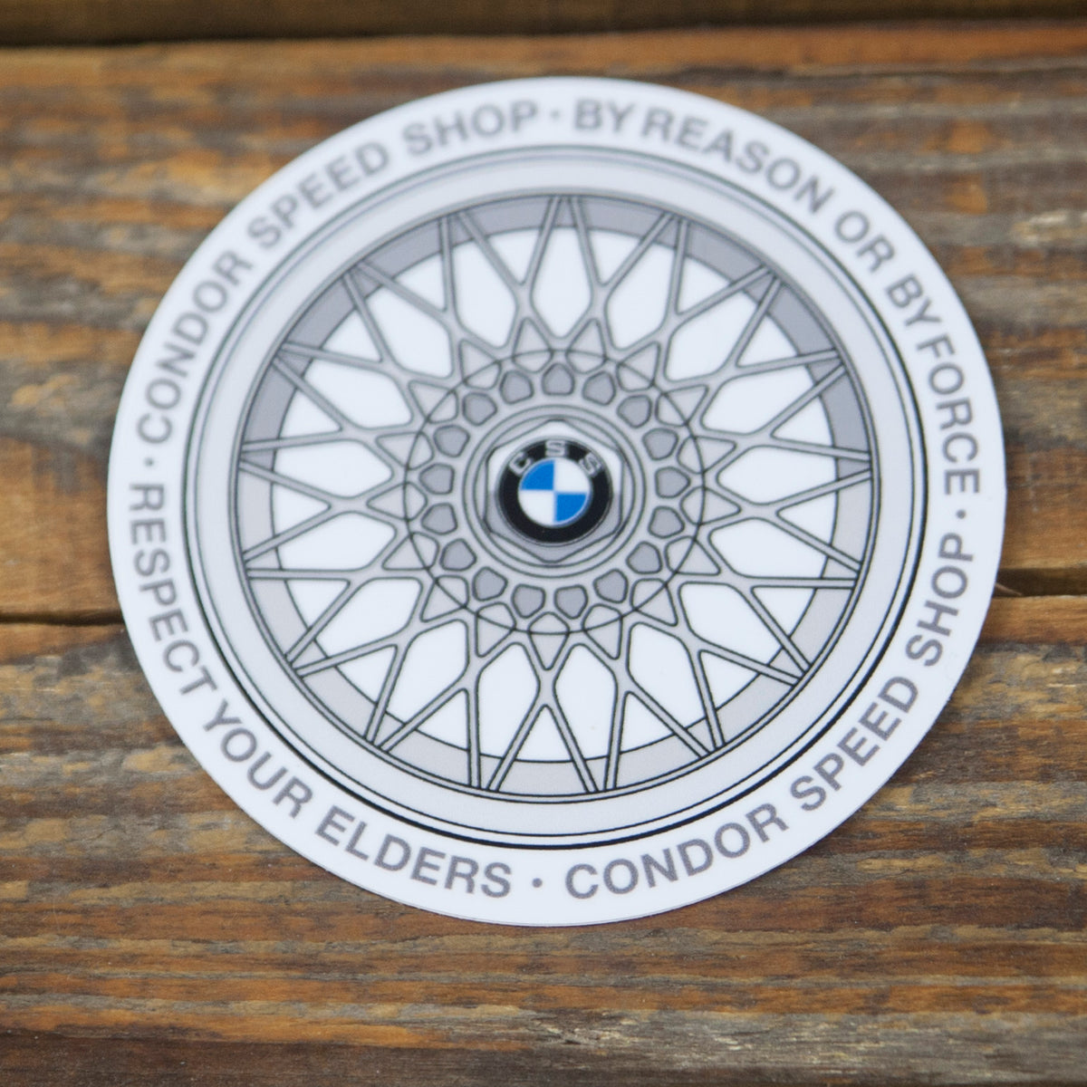 BMW Style 5 Wheels | 3" Slap sticker | Respect Your Elders — Condor ...