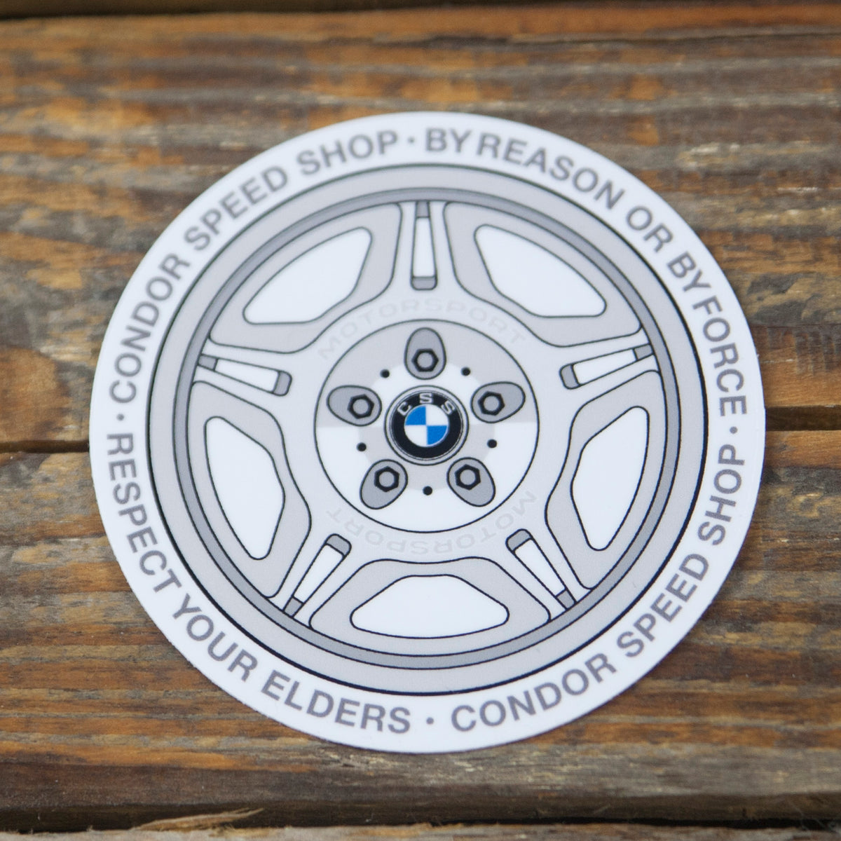 BMW Style 24 Wheels | 3" Slap sticker | Respect Your Elders — Condor ...
